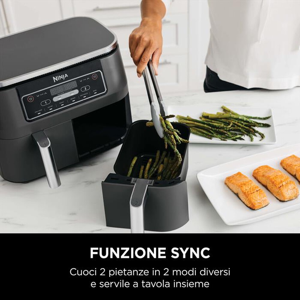 NINJA - Friggitrice ad aria dual zone da 7,6 L AF300-nero | Euronics