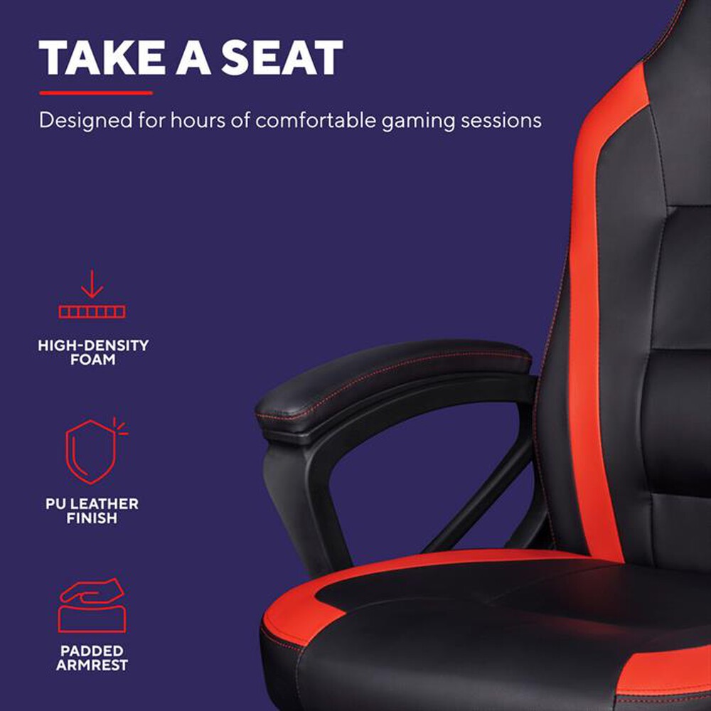 TRUST - Sedia gaming GXT1701R RYON CHAIR-Black/Red | Euronics