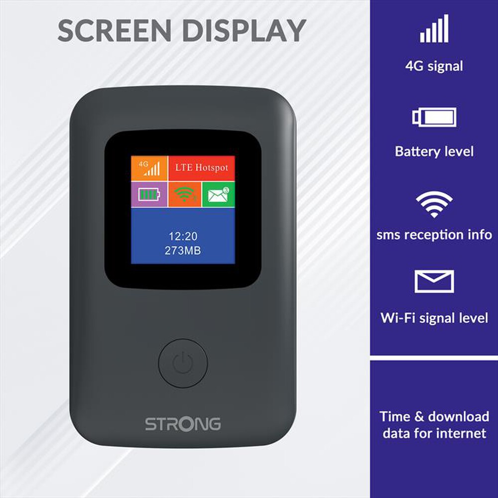 STRONG - Modem-Router 4GMIFI150D-Grigio scuro | Euronics
