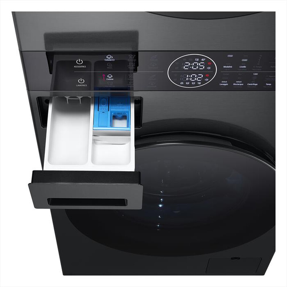 LG - Lavasciuga WASHTOWER WT1210BBF 12/10 Kg Classe A-Platinum Black ...