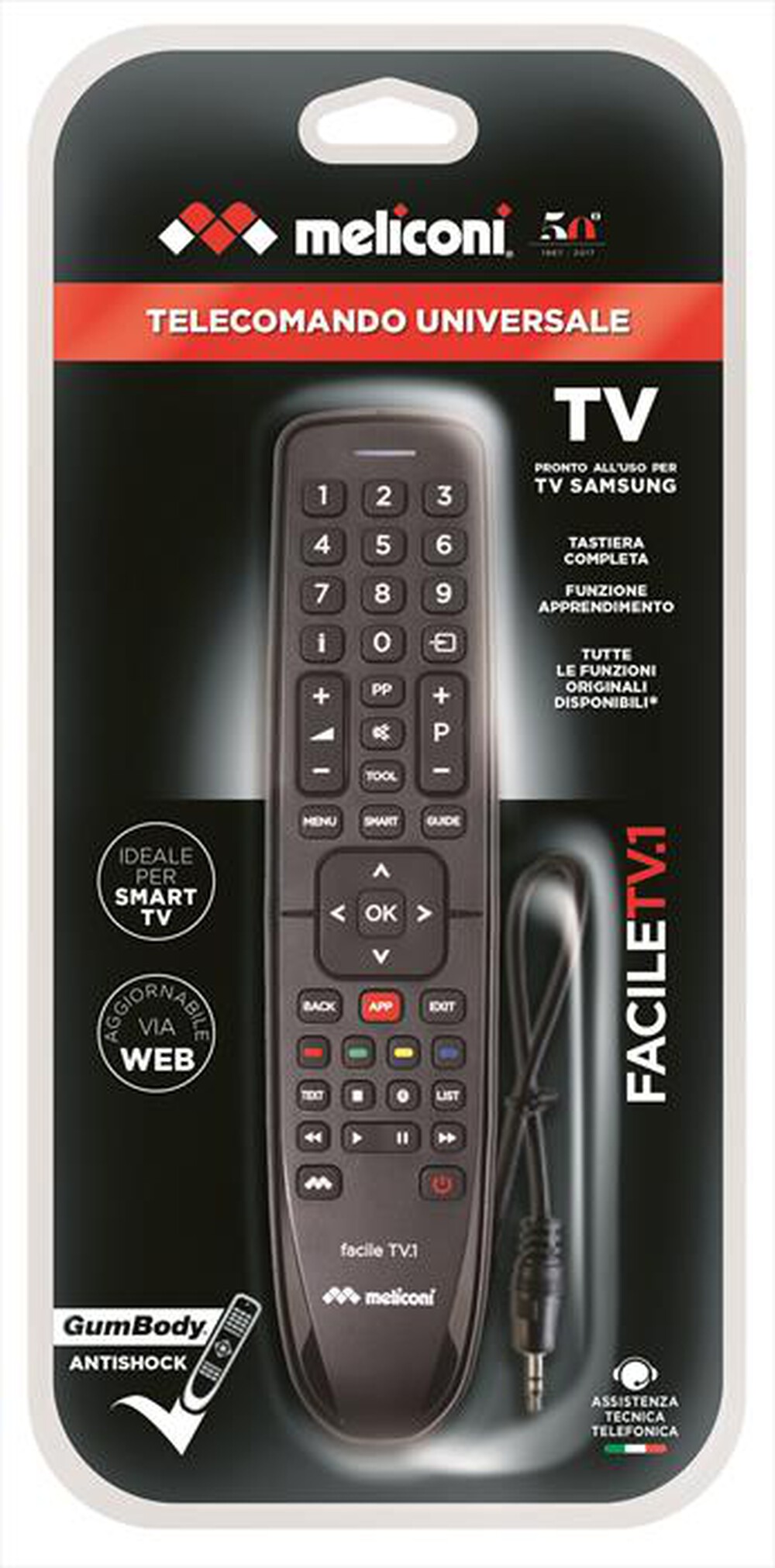 MELICONI - FACILE TV.1 - Calotta ABS nera opaca con ins | Euronics