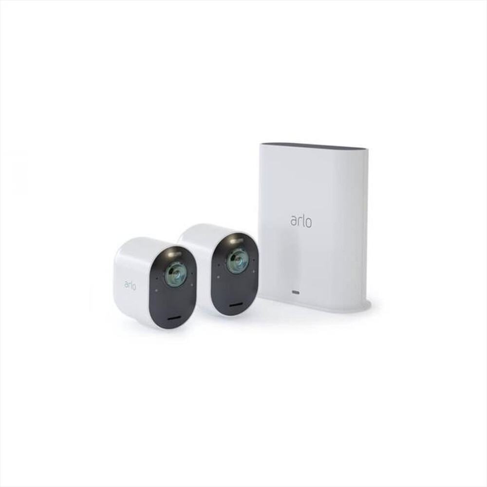 ARLO - ULTRA V2 2 CAM 4K + HUB + PANNELLO SOLARE-White | Euronics