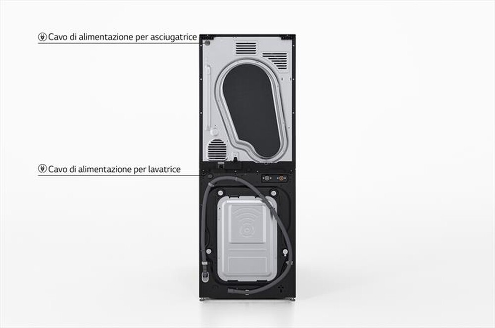 LG - Lavasciuga WASHTOWER WT1210BBF 12/10 Kg Classe A-Platinum Black ...