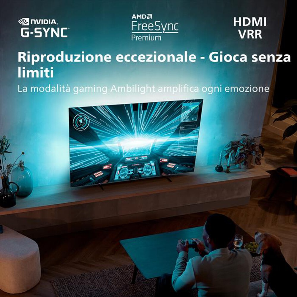 PHILIPS - Ambilight Smart TV OLED UHD 4K 55" 55OLED707/12-Silver | Euronics