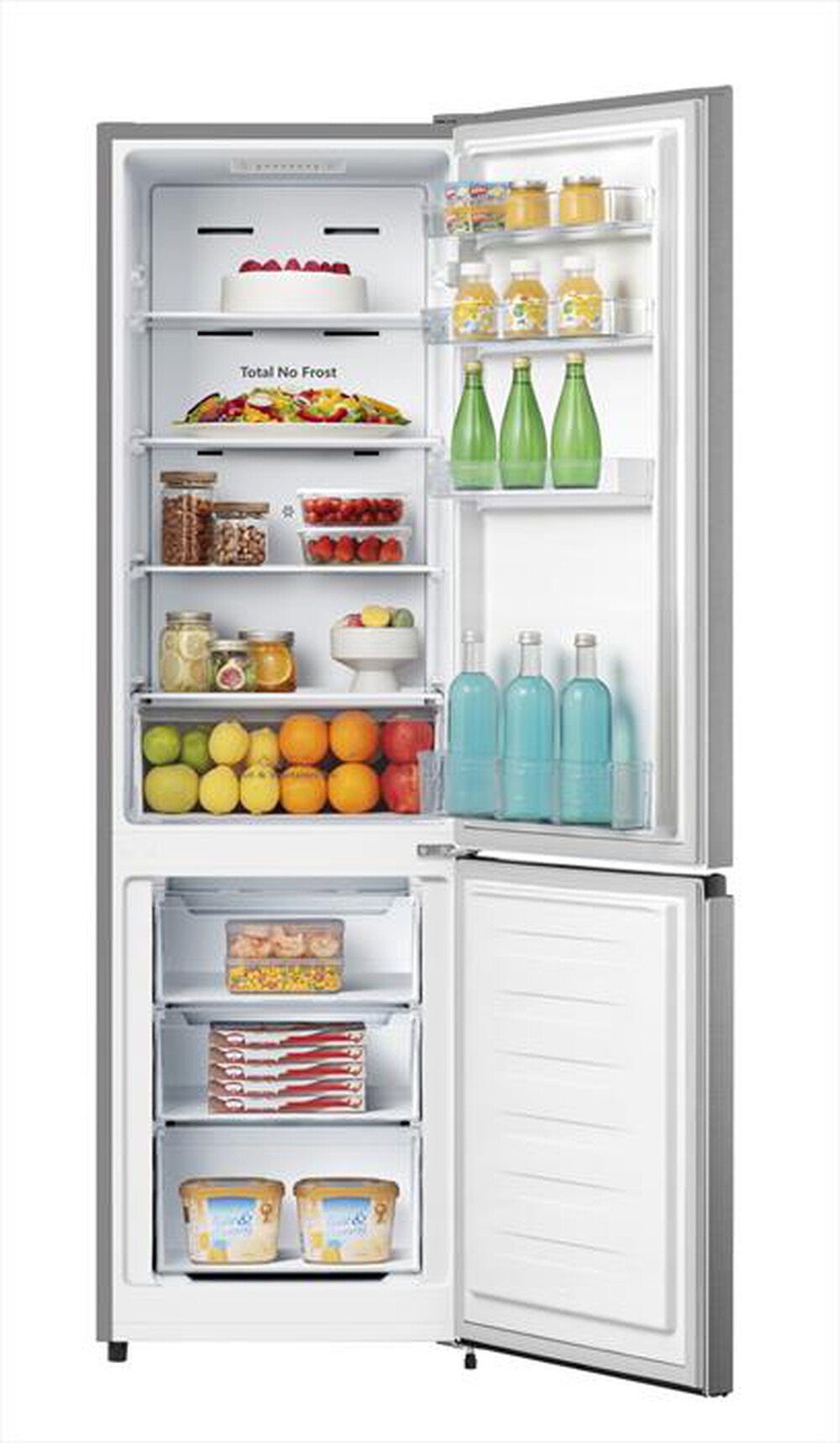 HISENSE - Frigorifero combinato FCN255ACE Classe E 255 lt-Inox | Euronics