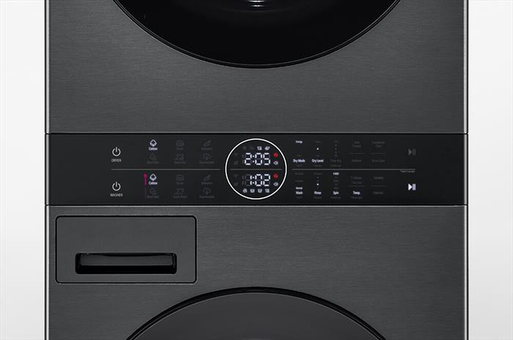 LG - Lavasciuga WASHTOWER WT1210BBF 12/10 Kg Classe A-Platinum Black ...