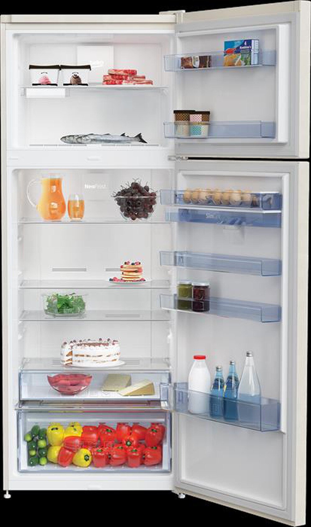 BEKO - Frigorifero 2 porte RDNE455E30DBN Classe F-Sabbia Marmorizzato ...