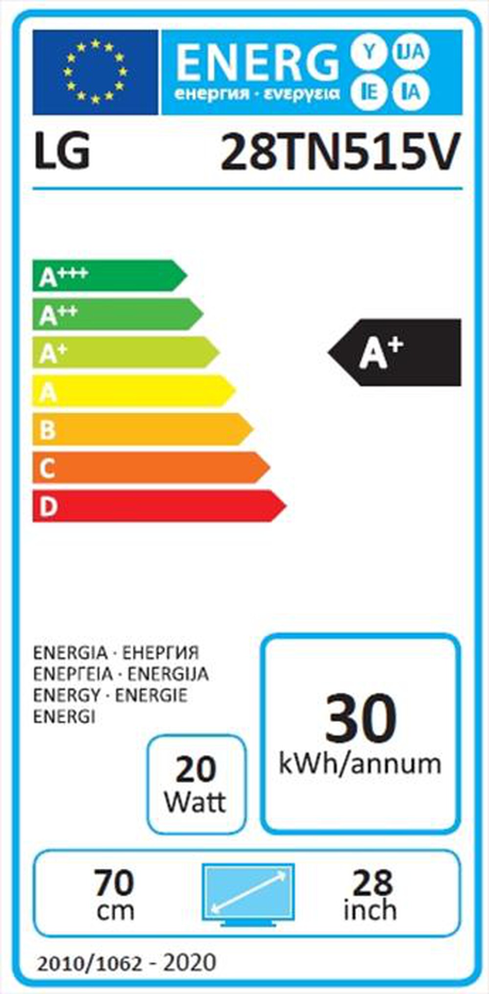 LG - TV LED HD READY 28" 28TN515V-PZ-Nero | Euronics