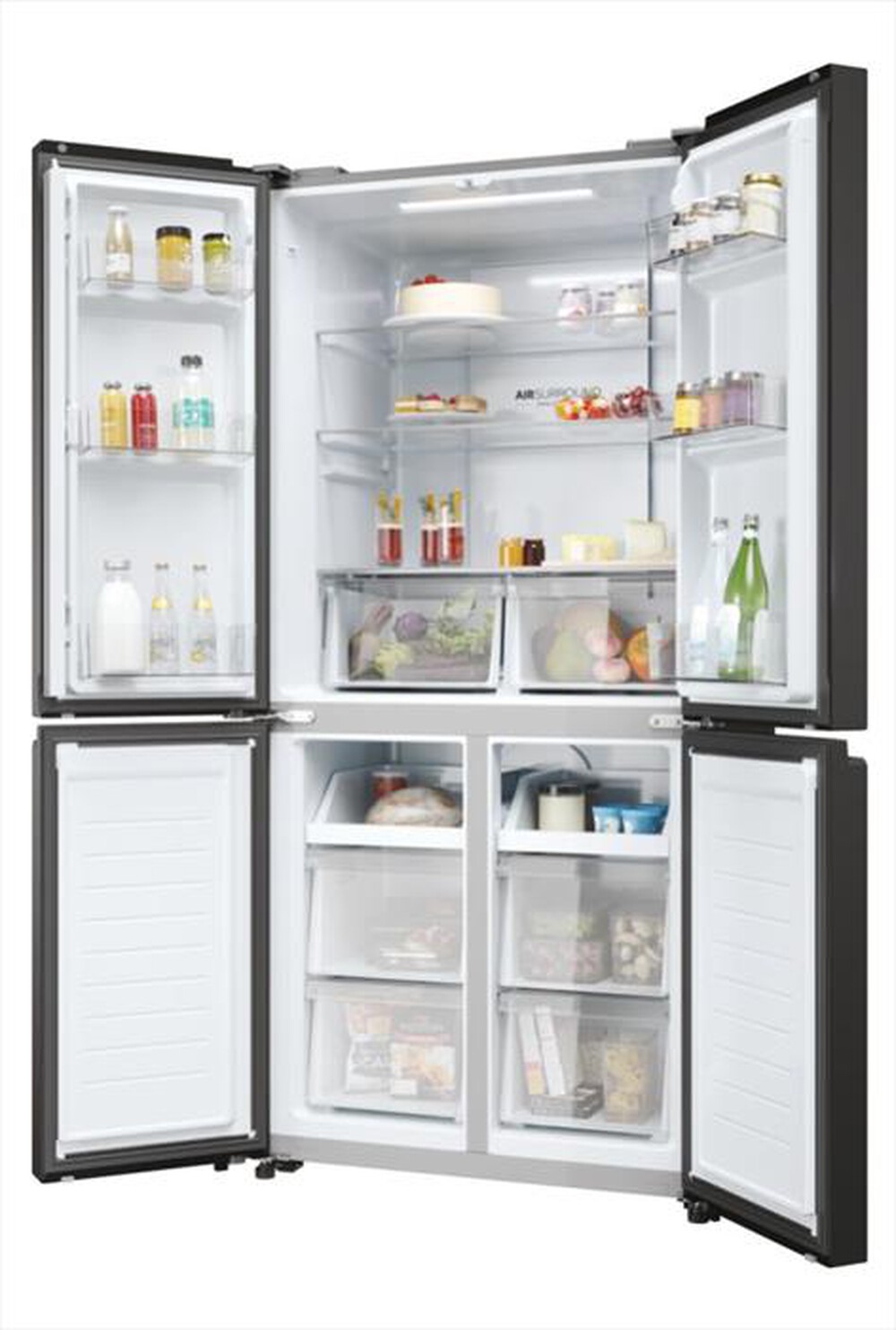 HAIER - Frigorifero 4 porte HCR3818ENPT Classe E 467 lt-Antracite ...