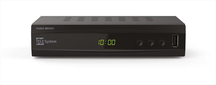 TELESYSTEM - TS6822 TWIN DVB-T2 HEVC 10 BIT-Black | Euronics
