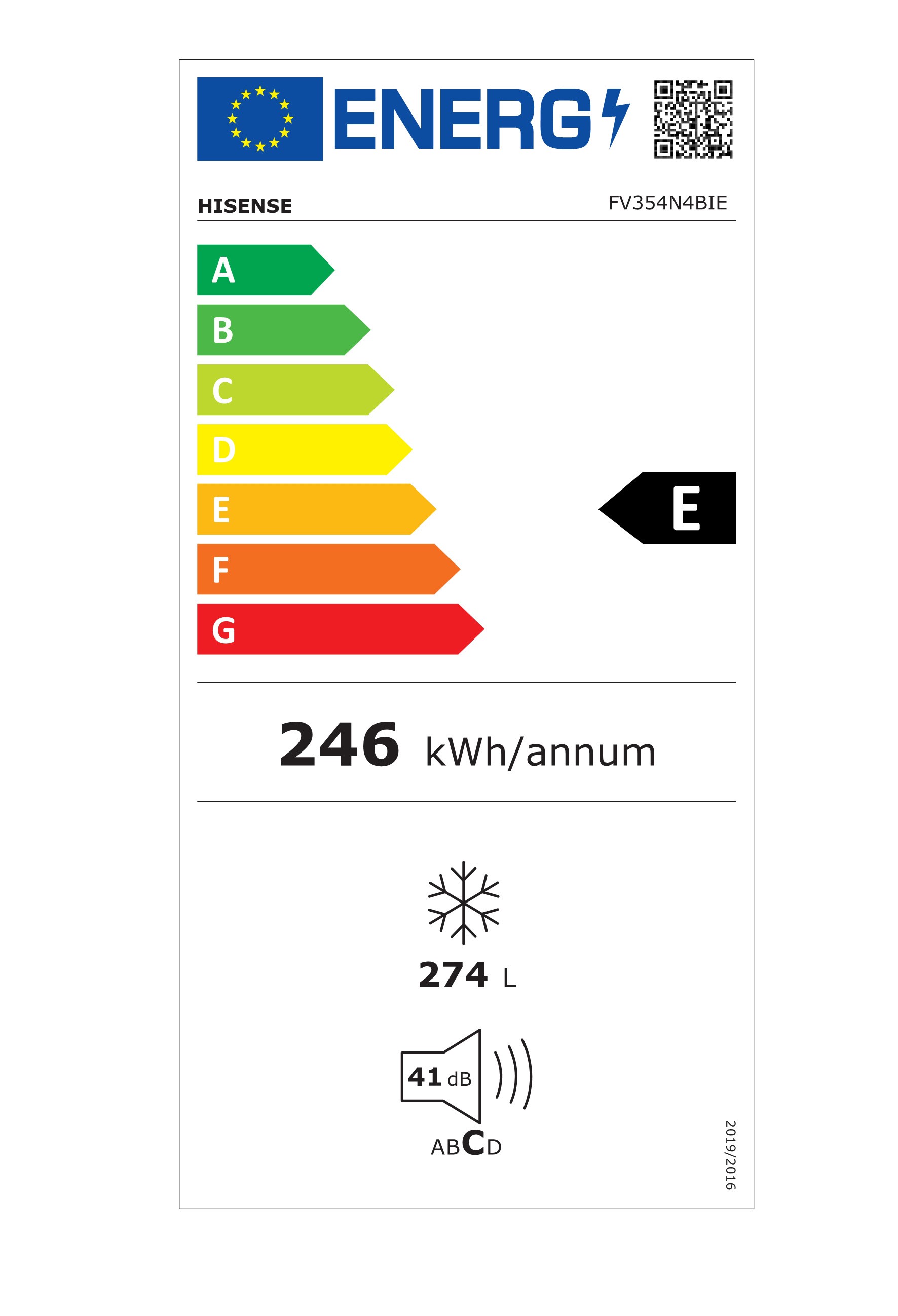 HISENSE - Congelatore verticale FV354N4BIE Classe E-Argento | Euronics
